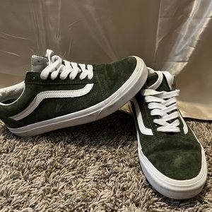 Shoes | Green Velvet Vans | Poshmark